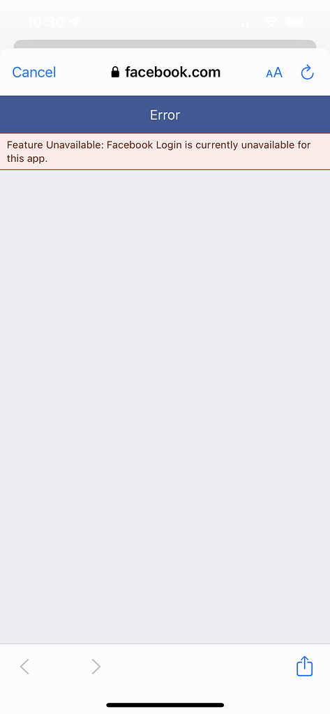 Facebook Login issue - Community Support - Kami Community